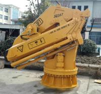 China Flange Type Ship Deck Crane 10 Ton Marine Crane with Winch 25000kg Self Weight for sale