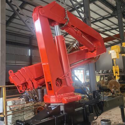 China 20 Ton Truck Mounted Folding Hydraulic Arm Crane 80° Max Amplitude Angle for sale