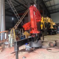 China Folding Hydraulic Knuckle Boom Truck Mounted Crane 20 Ton Capacity for Howo Truck for sale
