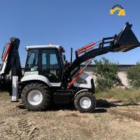 China Mechanization Shan OEM tui backhoe loader 2.5Ton Capacity 388 earth moving machine H-shaped legs for sale