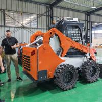 China Mini Track Skid Steer Loader 400kg Max Load 14kw Engine with Attachments for sale