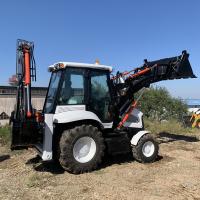 China 3.5 Ton 110HP Mini Tractor Backhoe Loader Multi-Function Digger Excavator Wheel Loader for sale