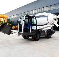 China Small Concrete Mixing Truck 9cbm Drum Capacity 6cbm Yield Articulated Chassis 4-Way Feeding for sale