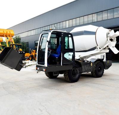 China Small Concrete Mixing Truck 9cbm Drum Capacity 6cbm Yield Articulated Chassis 4-Way Feeding for sale
