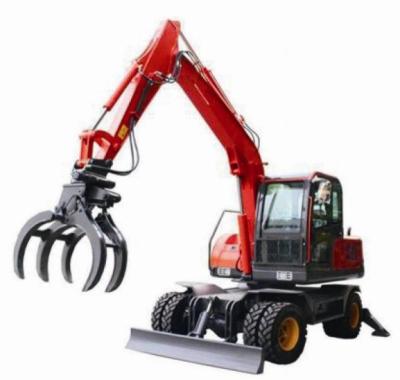 China 8.68 Ton Mini Wheel Excavator R390 for Electrical System Adopts Centralized Control for sale