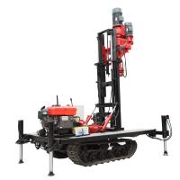 China Crawler-Mounted RC Impact Mud Pump Sand Pump 100m 200m Drilling Rig with Air Compressor for sale