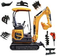 China Farm Mini Excavator 0.8 ton 3.5 ton with Euro 5 Engine Yellow OEM Customizable for sale