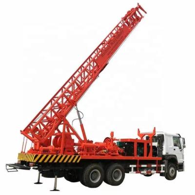 China Skid Mounted Rotary Drilling Rig 40000 kg 600m Depth SINOTRUCK 8x4 Chassis for sale