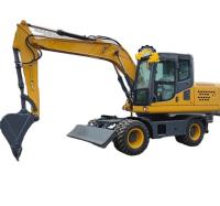 China Mini Wheeled Excavator 1.2 Ton 4505mm Digging Depth Hydraulic Cylinder for sale