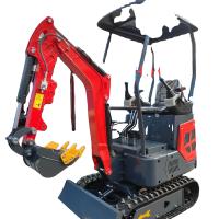 China 1.4 Ton Small Red Excavator 1400kg 4.3 km/h Travel Speed HJH Hydraulic Pump for sale