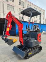 China 1.4 Ton Small Red Excavator 1400kg 4.3 km/h Travel Speed HJH Hydraulic Pump for sale