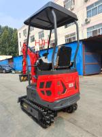 China 1.4 Ton Small Red Excavator 1400kg 4.3 km/h Travel Speed HJH Hydraulic Pump for sale