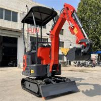 China 1.4 Ton Mini Crawler Excavator 12Hp Hydraulic Digger Small Red Excavator for Construction for sale