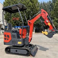 China 1.4 Ton Mini Crawler Excavator 12Hp Hydraulic Digger Small Red Excavator for Construction for sale