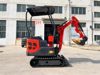China 1.4 Ton Mini Crawler Excavator 12Hp Hydraulic Digger Small Red Excavator for Construction for sale