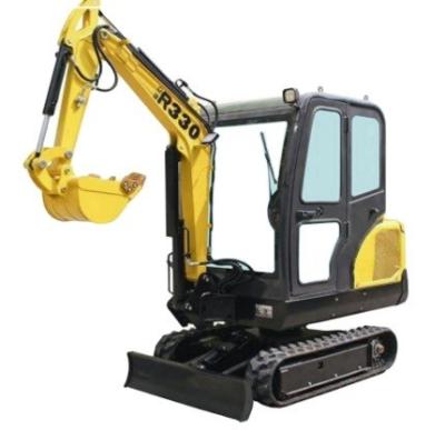 China 2.5 Ton Mini Excavator 2500kg Operating Weight with Cab 0-2.0km/h Travel Speed HJH Hydraulic Pump for sale