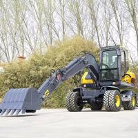 China EPA Certified 6.3 Ton Mini Wheel Excavator 46.3 KW 30° Gradeability for sale