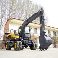 China EPA Certified 6.3 Ton Mini Wheel Excavator 46.3 KW 30° Gradeability for sale