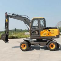 China 8 Ton Mini Wheel Excavator with 0.3m3 Bucket Capacity and 3320mm Maximum Digging Depth for sale