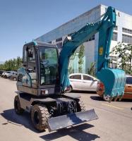 China 3.5 Ton 3.7 Ton Hydraulic Cylinder Bucket Wheel Excavator Telescopic Arm 34KW for sale