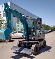China 3.5 Ton 3.7 Ton Hydraulic Cylinder Bucket Wheel Excavator Telescopic Arm 34KW for sale