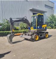 China 6.6 Ton Hydraulic Wheel Excavator 0.36m3 Bucket Capacity for Machinery Repair Shops for sale