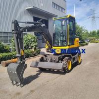China Mini Excavator 8.5 Ton Hydraulic Wheel with 62.5kw Engine and 0.38m3 Bucket for sale