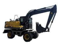 China 1360 kg Hydraulic Wheel Digger Excavator 0.6m³ Bucket 93 kW for Excavation for sale