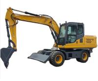 China 1360 kg Hydraulic Wheel Digger Excavator 0.6m³ Bucket 93 kW for Excavation for sale