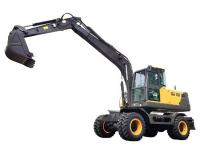 China 1360 kg Hydraulic Wheel Digger Excavator 0.6m³ Bucket 93 kW for Excavation for sale