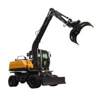 China Multi-functional Wheel Excavator with 300MM Lifting Height and 0.38m3 Bucket Capacity for sale
