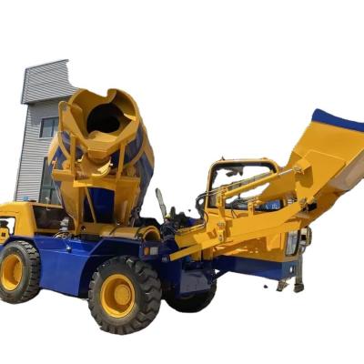 China 2 Cubic Meters Self Loading Concrete Mixer Truck 6.0cbm Yield Articulated Chassis for sale