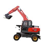China 3.5 Ton Mini Wheeled Excavator with EPA Certification and 4650 mm Digging Height for sale