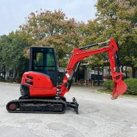 China 1 Ton 2 Ton Mini Wheel Trackhoe Trench Digger 1500kg 12kw for Sale for sale