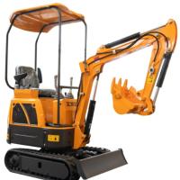 China Xn12 Mini Excavator 0.98ton Diesel Small Crawler Mini Digger With Cab for sale