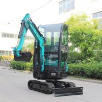 China 2000 kg Closed Cabin Hydraulic Long Boom Mini Crawler Excavator for Agricultural Work for sale