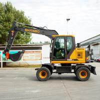China 8.5 Ton 9 Ton Wheel Excavator XN85 XN90 PW85 PW90 PW150 with Supporting Legs 46.3 kw for sale