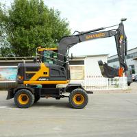China 8.5 Ton 9 Ton Wheel Excavator XN85 XN90 PW85 PW90 PW150 with Supporting Legs 46.3 kw for sale