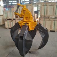 China 0.3 m3 Hydraulic Orange Peel Grapple Steel Grab Scrap for 6-9 Ton Excavators for sale