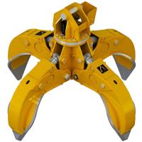 China 0.3 m3 Hydraulic Orange Peel Grapple Steel Grab Scrap for 6-9 Ton Excavators for sale