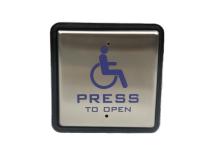 China SS304 125VAC 12V 15x115x45mm Disabled Push Button for sale