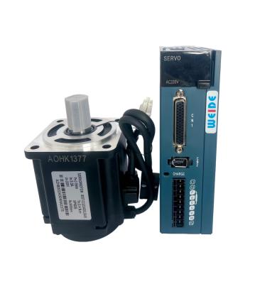 China Industrial ABS Flame Retardant AC Servo Motor with 2500PPR Incremental Encoder PWM Sine Wave Vector Control and Position Control for sale