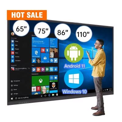 China Interactive White Board 86 Inches Uhd 4k 3840 X 2160 Interactive Panel 4000:1 Interactive Panel Smart Board Touch Screen for sale