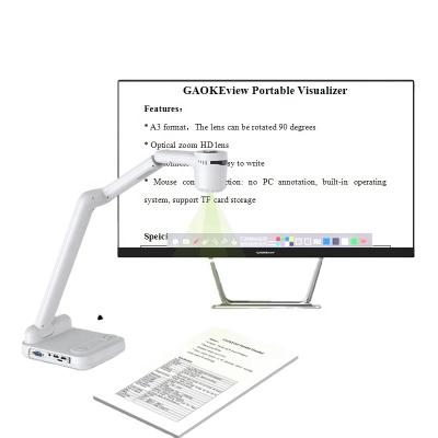 China Gaoke A3A4 Mini Scanner Document Camera for  School  8/13 MP 4K Visualizer Presenter 4K Visualizer for sale