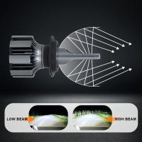 China T6 45W 8000LM LED Car Headlight Bulb H11 H7 H4 High Low Beam IP67 CE Approved for sale