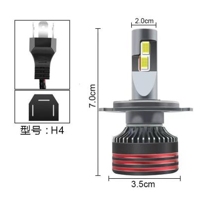 China M8 Pro H4 LED Headlight 130W Dual Beam Copper Tube Spotlight IP68 Universal for sale