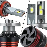 China M8 Pro H4 LED Headlight 130W Dual Beam Copper Tube IP68 All Weather Universal for sale