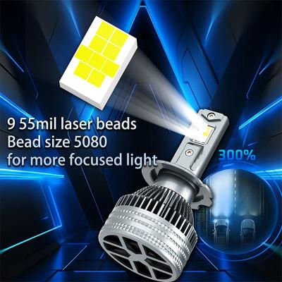 China M8 Pro 65W LED Car Headlight 12000LM Dual Beam IP68 12V Automotive Bulb for sale