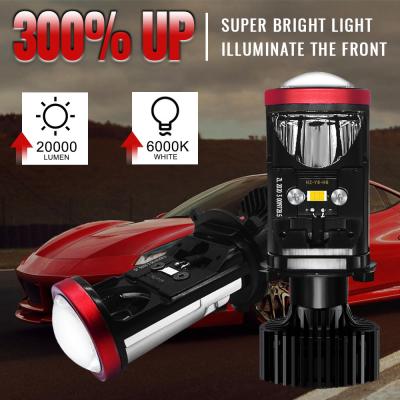 China Plug and Play LED Projector Headlight 6000K 45W Aluminum Housing H4 Bulb for sale