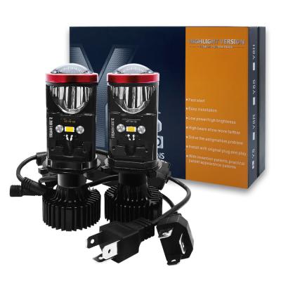 China 12V 45W LED Projector Headlight 4800lm 6000K H4 Plug and Play Universal for sale